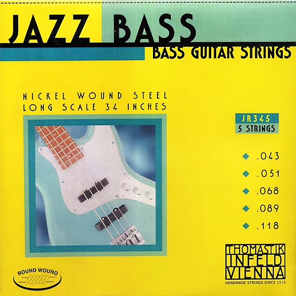 Thomastik JR345 Roundwound Scale 5-String Jazz Bass Strings - Guitar Center