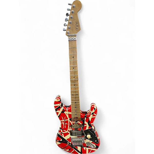 Used EVH Striped Series Frankie RED Solid Body Electric Guitar - Guitar ...