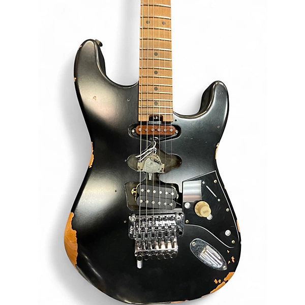 Used EVH FRANKENSTEIN RELIC Black Solid Body Electric Guitar - Guitar ...