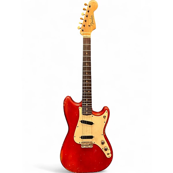 Vintage 1964 Fender Duo Sonic Mahogany Trans Cherry Solid Body Electric ...