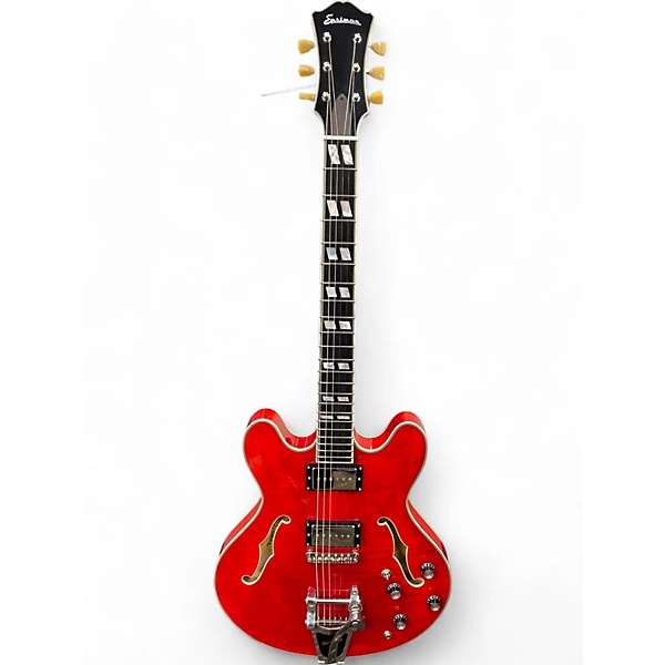 Used Eastman T486B Red Hollow Body Electric Guitar - Guitar Center