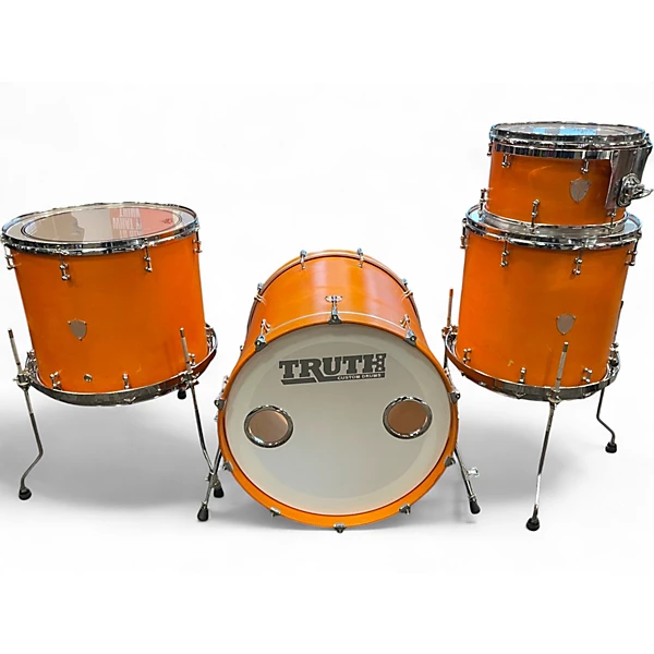 Used 2008 Truth Custom Drums 4 Piece Custom Kit Orange Satin Stain Drum ...