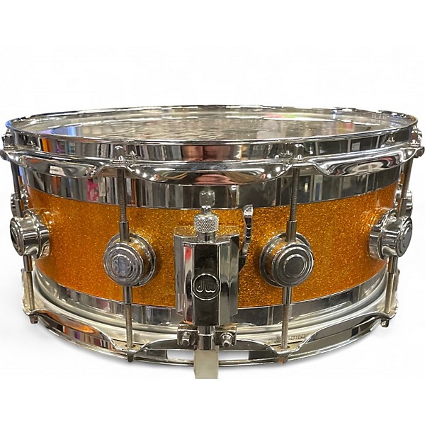 Used DW 5.5X14 Edge Series Snare GOLD SPARKLE Drum - Guitar Center
