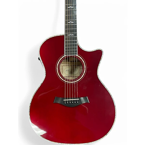 Used Taylor 614CEAB Trans Red Acoustic Electric Guitar - Guitar Center
