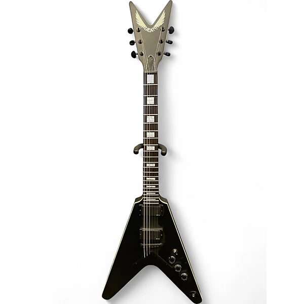 Used Dean V Stealth Satin Black Solid Body Electric Guitar - Guitar Center