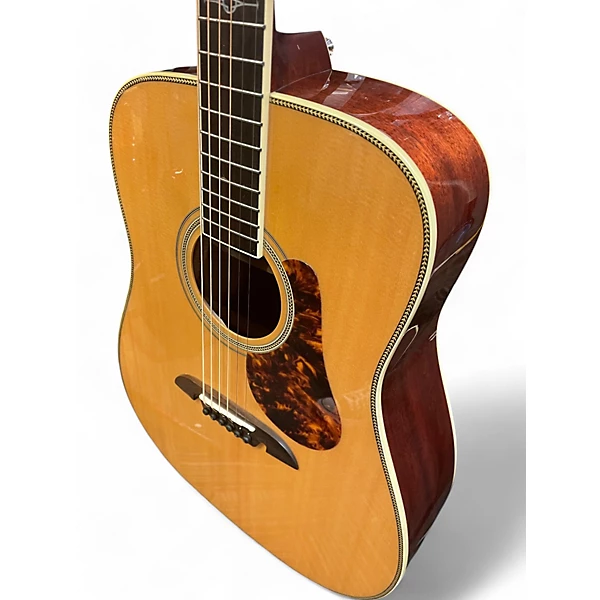 Used Alvarez MD60 Herringbone Natural Acoustic Guitar - Guitar Center