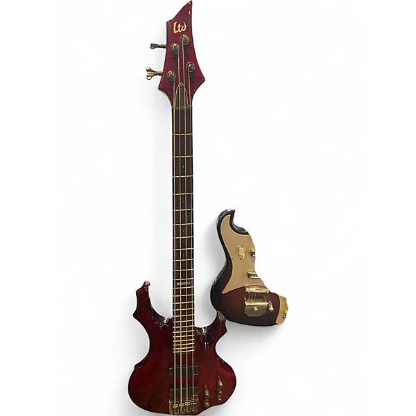 Used ESP LTD F414FM Wine Red Electric Bass Guitar - Guitar Center