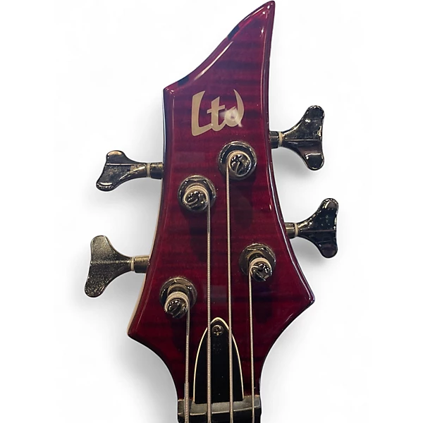 Used ESP LTD F414FM Wine Red Electric Bass Guitar - Guitar Center