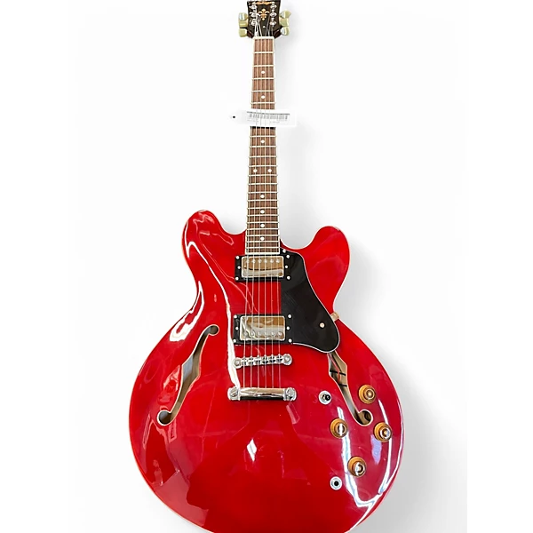 Used Wilkinson VSA500CR Cherry Hollow Body Electric Guitar - Guitar Center