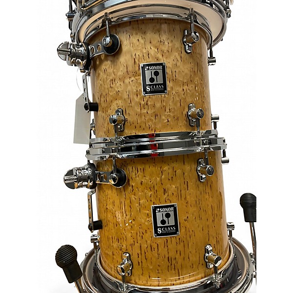 Used SONOR 5 Piece S CLASS VERTICAL GRAIN SPALTED MAPLE Maple Drum Kit ...
