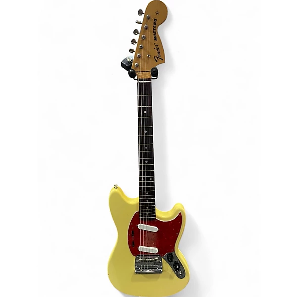Used Fender Mustang Yellow Solid Body Electric Guitar - Guitar Center