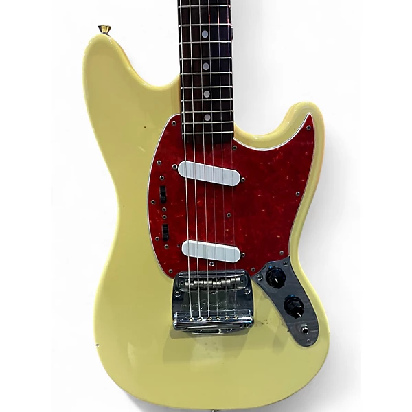 Used Fender Mustang Yellow Solid Body Electric Guitar - Guitar Center