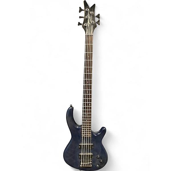 Used Dean Edge 5 String EMG Blue Electric Bass Guitar - Guitar Center