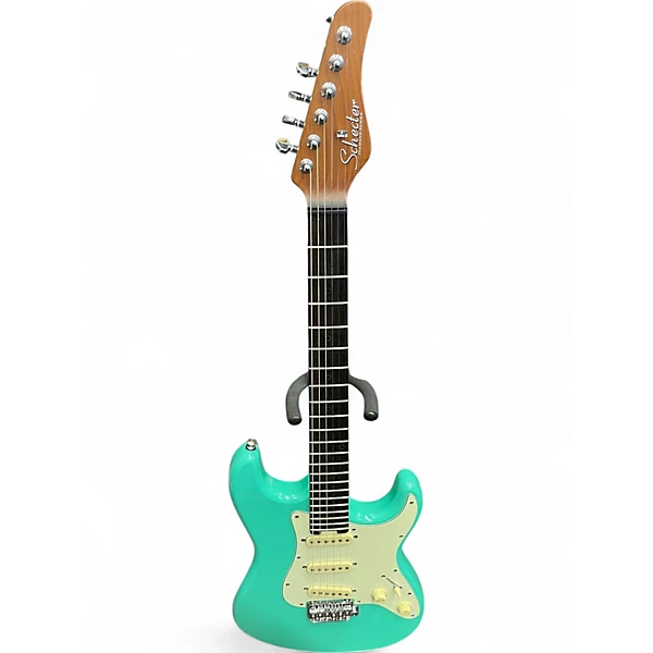 Used Schecter Guitar Research NICK JOHNSTON Surf Green Solid Body ...