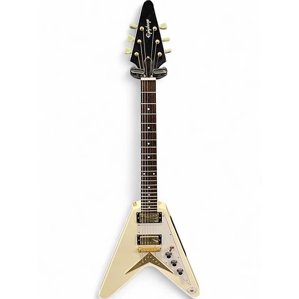 Used Epiphone 1958 Korina Flying V Alpine White Solid Body Electric ...