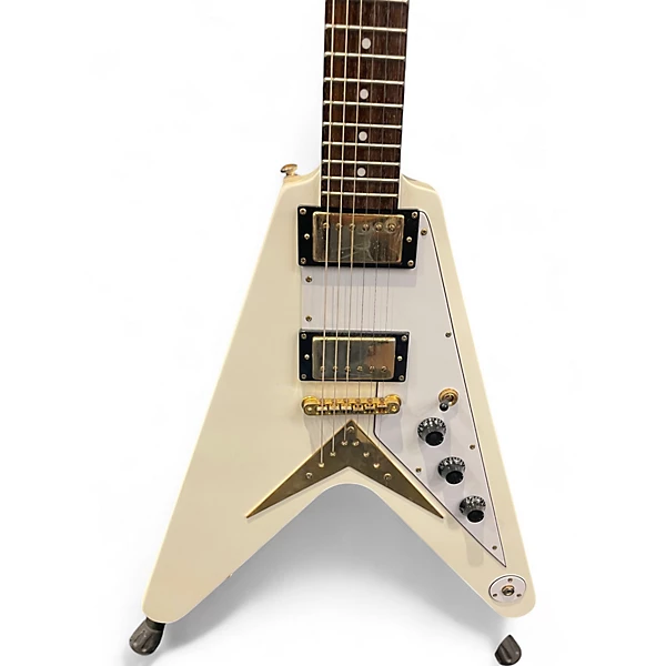 Used Epiphone 1958 Korina Flying V Alpine White Solid Body Electric ...