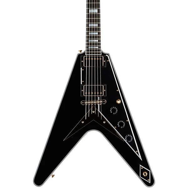 Gibson Custom Flying V Custom Electric Guitar Ebony - Guitar Center